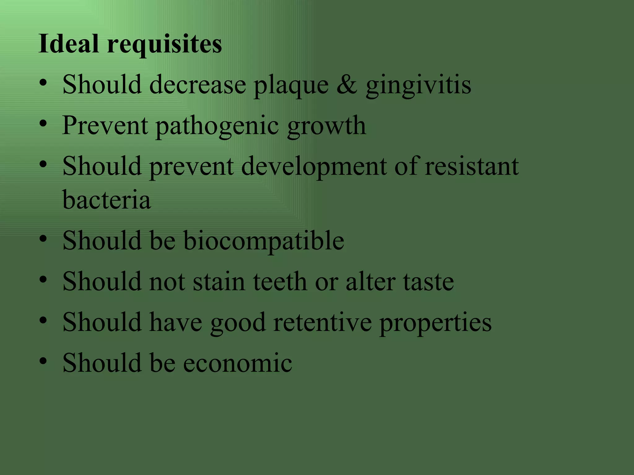 Chemical Plaque Control | PPT