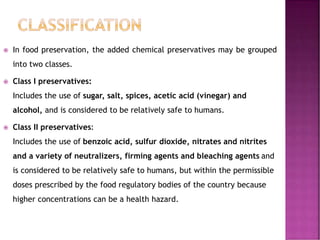 Chemical preservatives, preservation by ionizing radiations | PDF