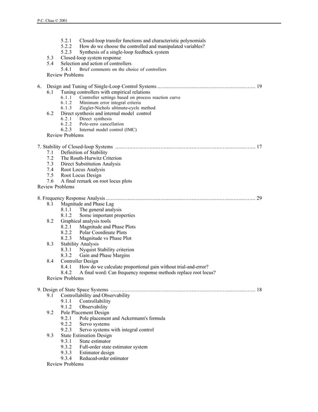 Chemical process control a first course with matlab p.c. chau | PDF ...