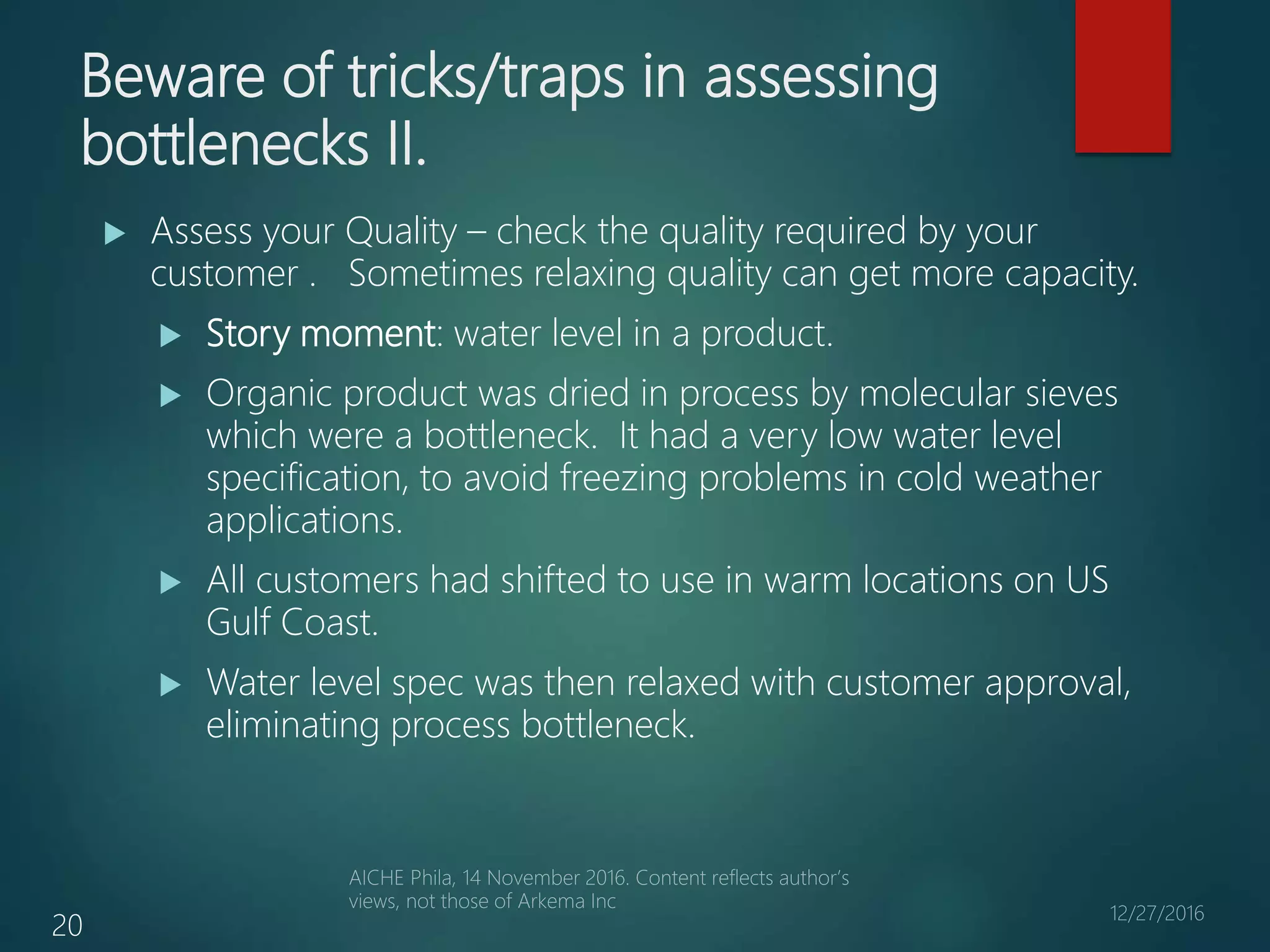 Chemical process debottlenecking | PPTX