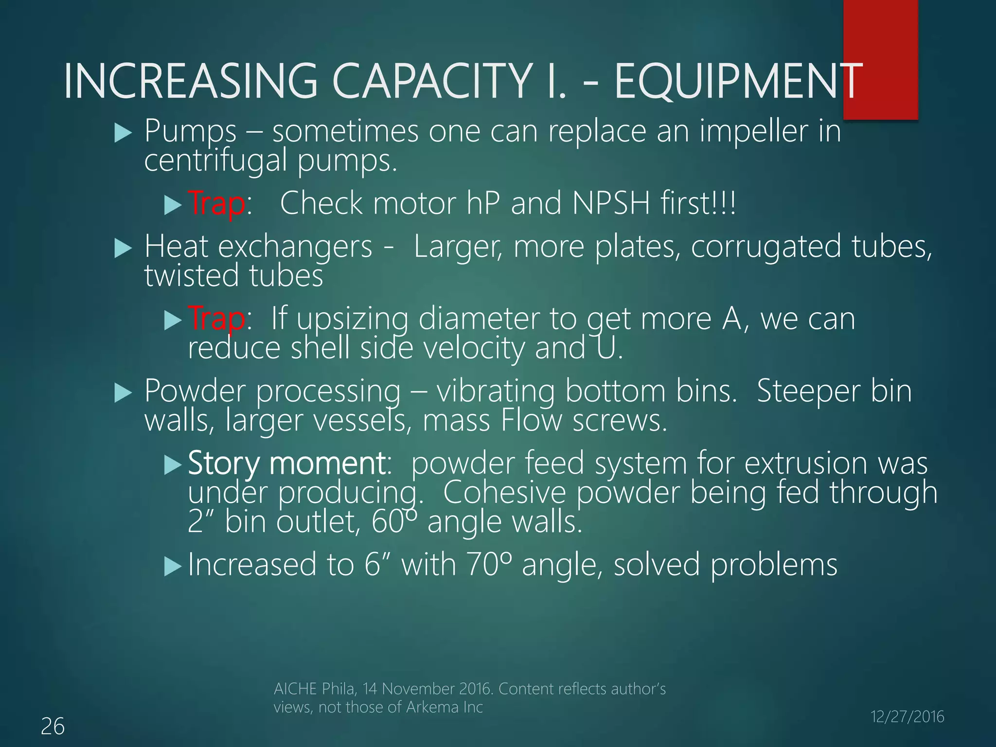 Chemical process debottlenecking | PPTX