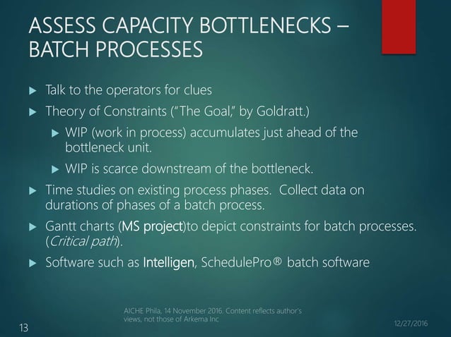 Chemical process debottlenecking | PPTX | Technology & Computing