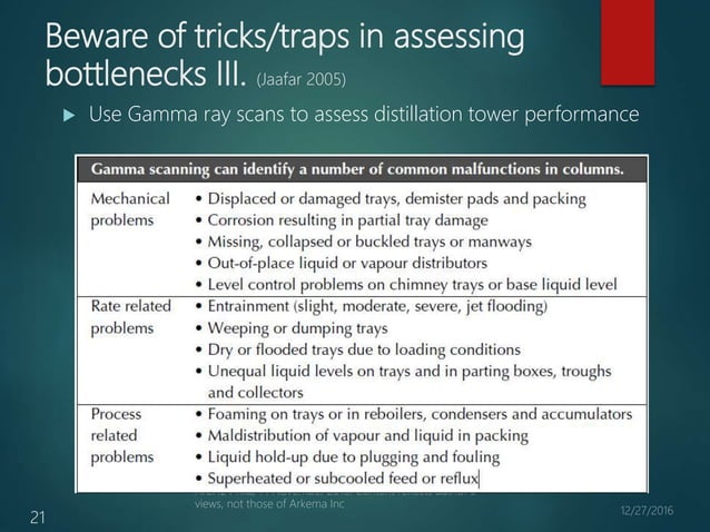 Chemical process debottlenecking | PPTX | Technology & Computing