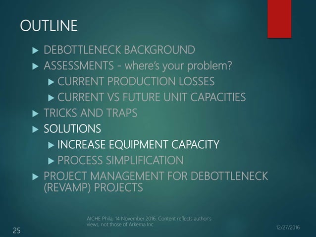 Chemical process debottlenecking | PPTX | Technology & Computing