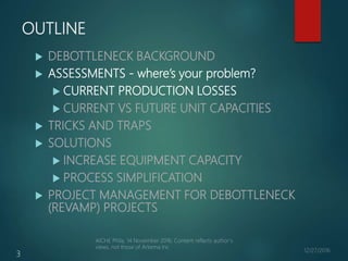 Chemical process debottlenecking | PPTX
