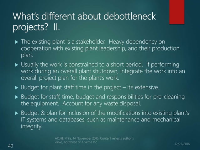 Chemical process debottlenecking | PPTX | Technology & Computing