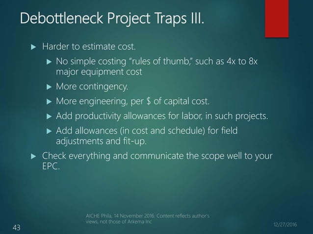 Chemical process debottlenecking | PPTX | Technology & Computing