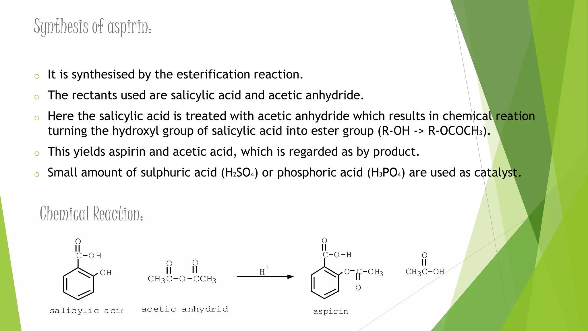 preparation of aspirin | PPTX