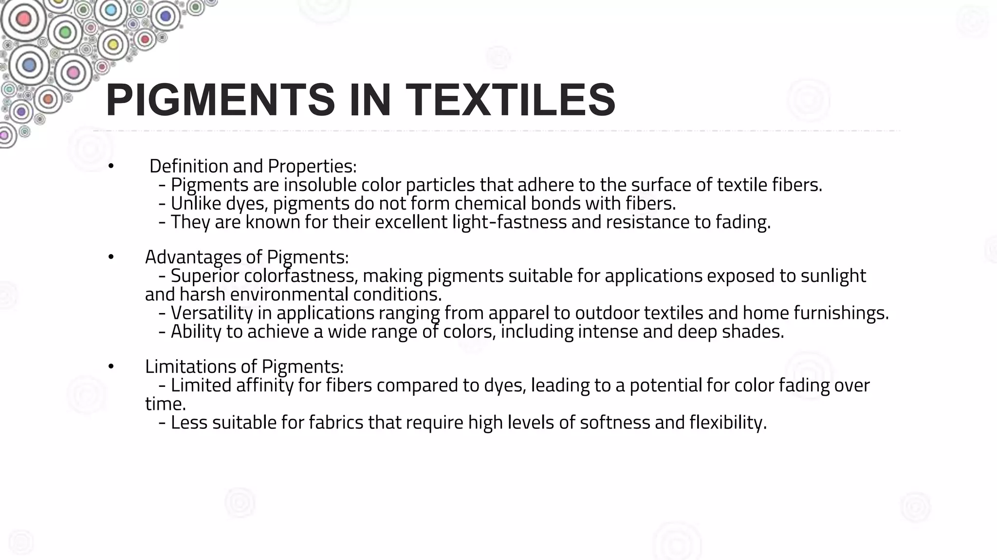 Types of dye and bond between dye and fibre in textile Chemical ...