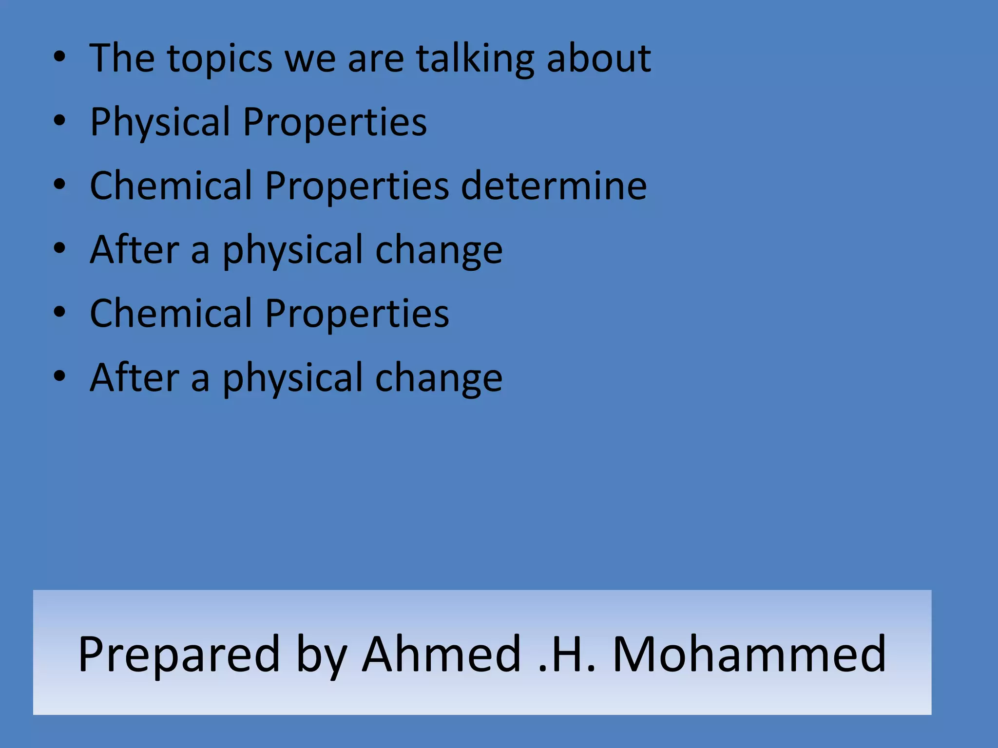 Chemical properties and changes | PPTX | Chemistry | Science