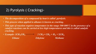 Chemical properties of alkanes | PPTX
