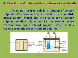 Chemical Properties of Metals (Class 10) | PPTX