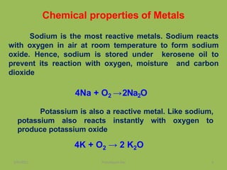 Chemical Properties of Metals (Class 10) | PPTX