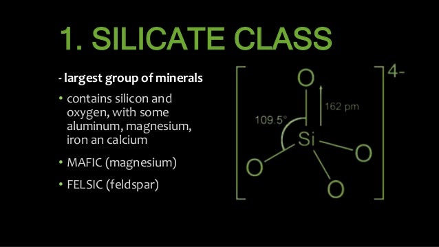 Chemical properties of minerals
