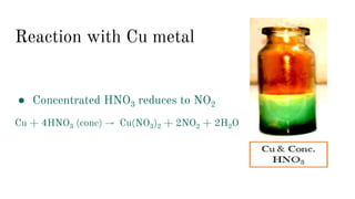 Chemical Properties of Nitric Acid | PPTX