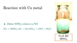Chemical Properties of Nitric Acid | PPTX