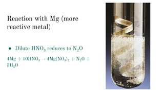 Chemical Properties of Nitric Acid | PPTX