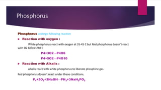 Chemical properties of p block elements . | PPTX