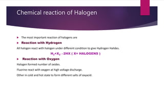 Chemical properties of p block elements . | PPTX
