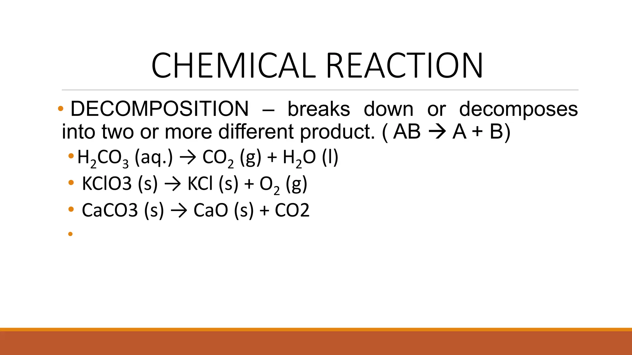 CHEMICAL REACTION for Physical Science.. | PPT