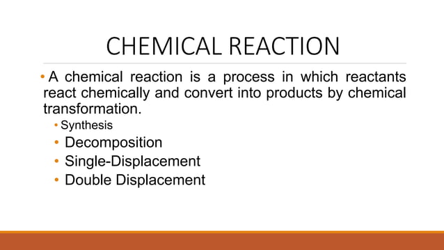 CHEMICAL REACTION for Physical Science.. | PPT