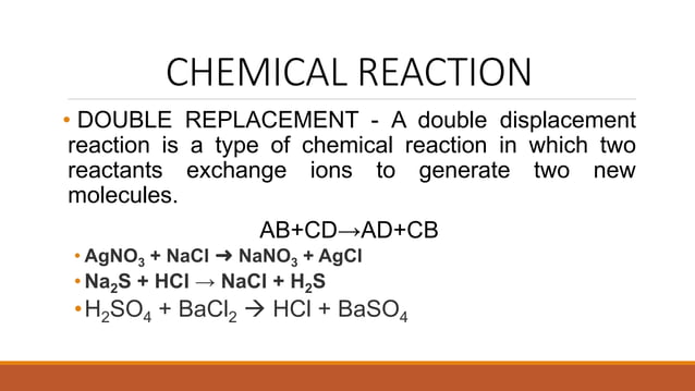 CHEMICAL REACTION for Physical Science.. | PPT