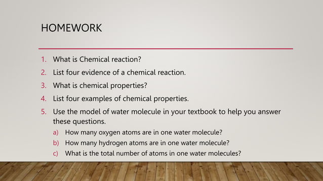 Chemical Reactionfor Year 7 chemistry.pptx | Chemistry | Science