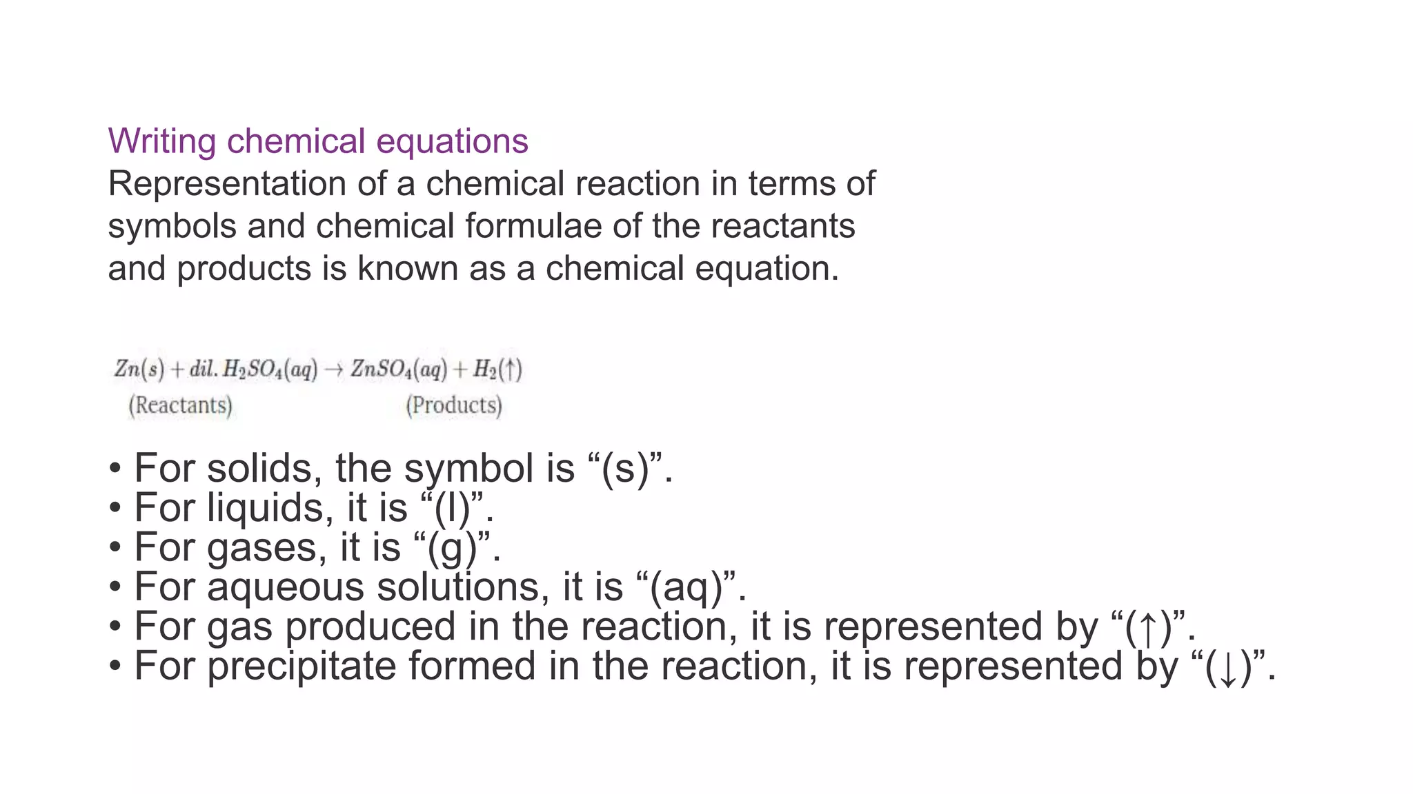 Chemical reaction and equation | PPTX | Chemistry | Science