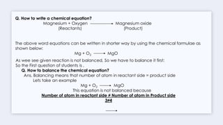 Chemical reaction and equation.pdf class 10 | PPT