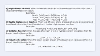 Chemical reaction and equation.pdf class 10 | PPT