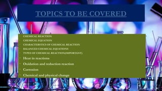 Chemical reaction and equation ppt for 10 | PPT