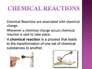 Chemical reaction and equation class x | PPTX