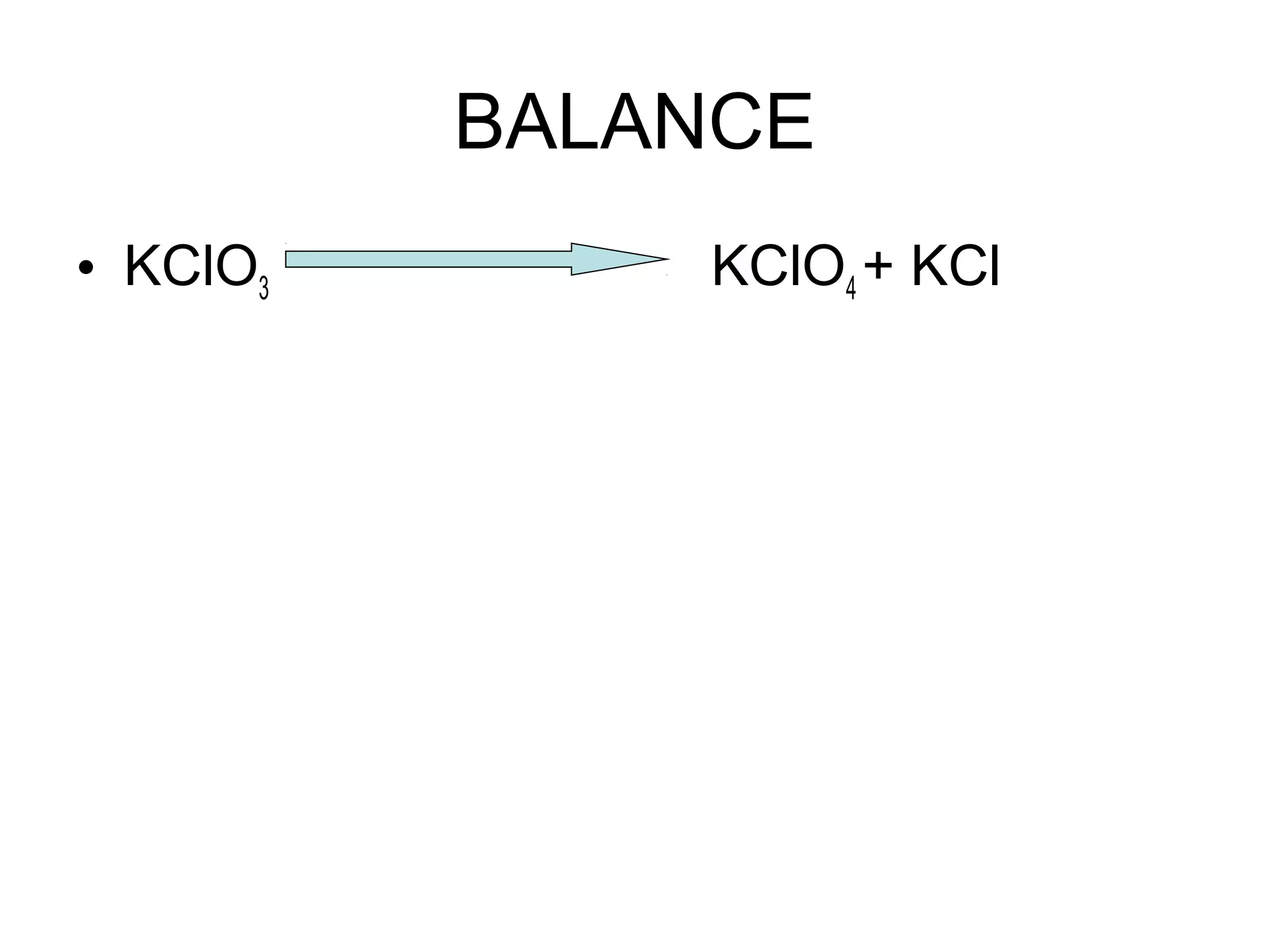Chemical reaction balance | PPT