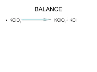 Chemical reaction balance | PPT