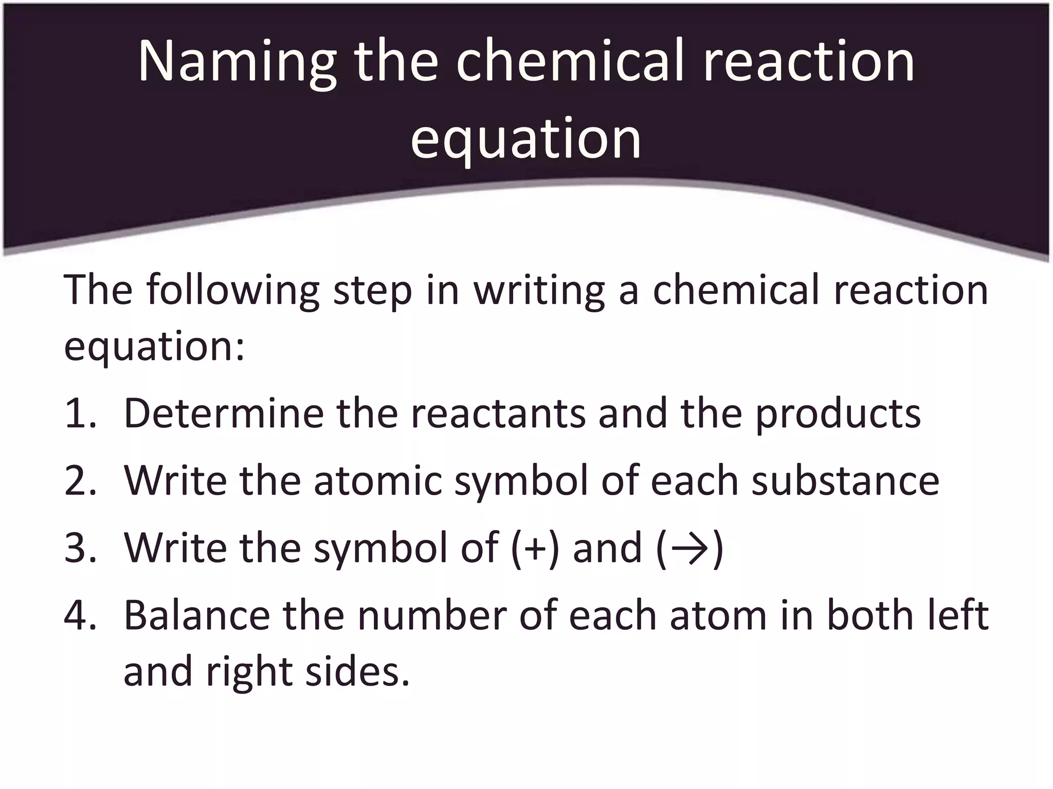 Chemical reaction equation | PPTX