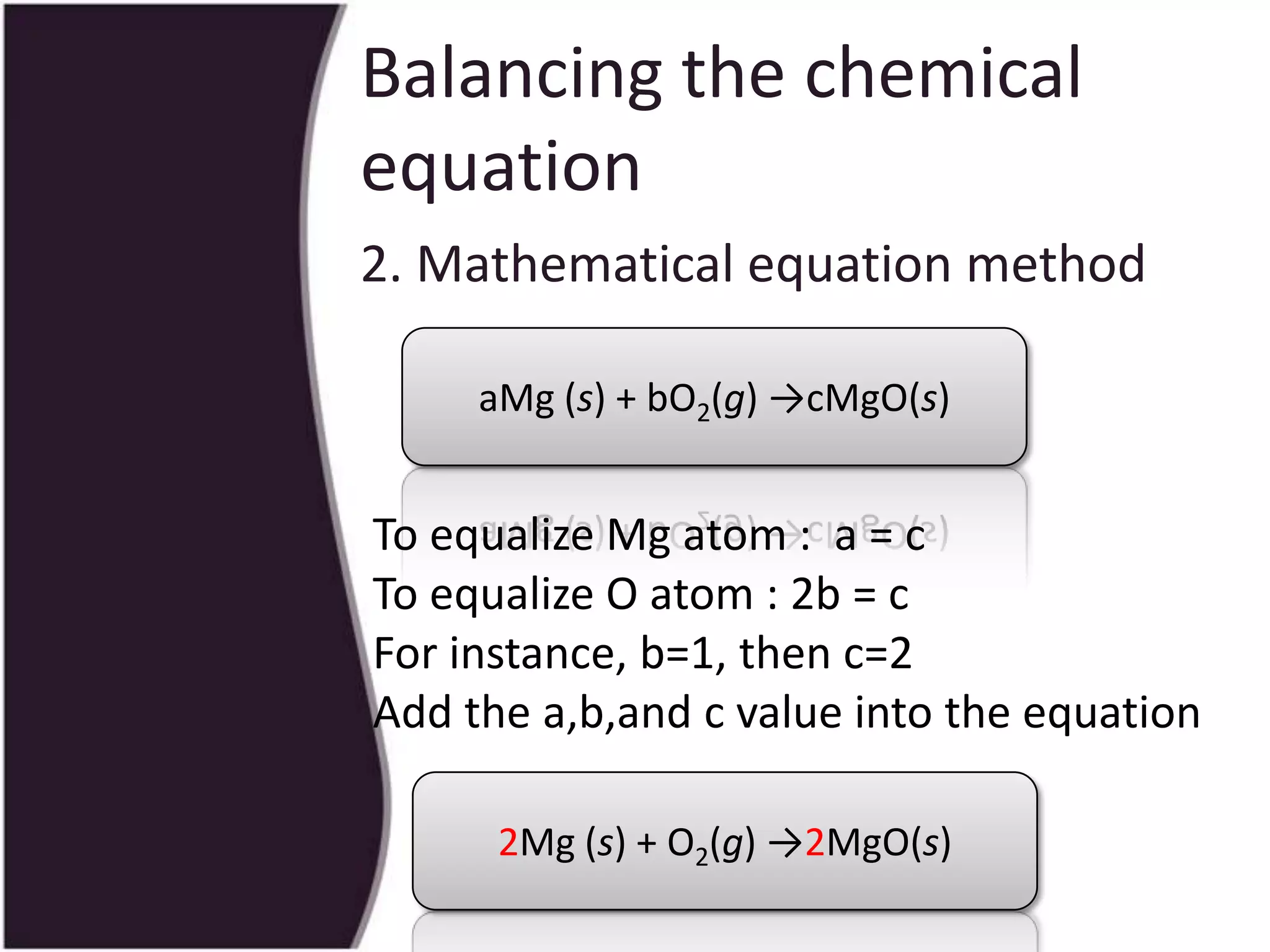Chemical reaction equation | PPT