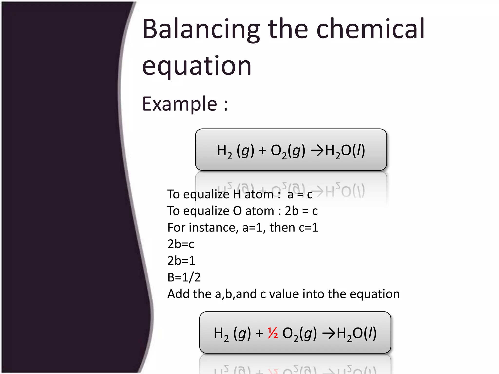 Chemical reaction equation | PPT
