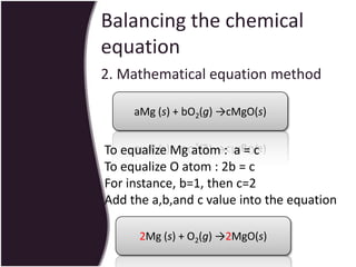 Chemical reaction equation | PPTX