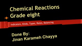 Chemical reaction lesson presentation grade eight | PPTX