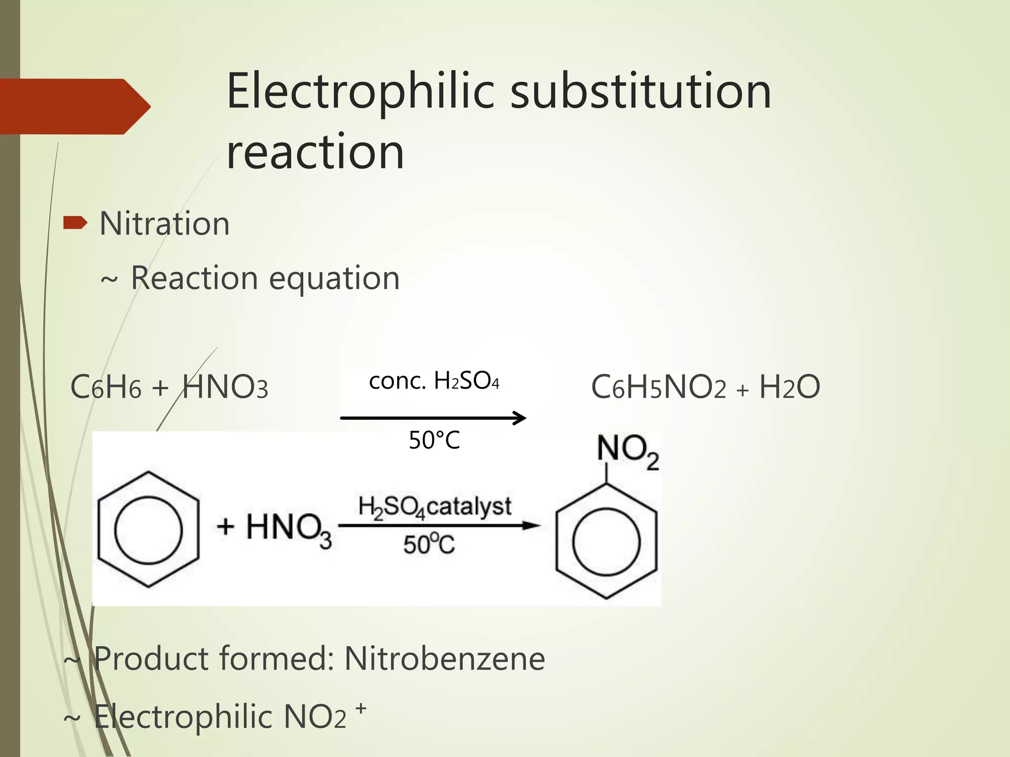 Chemical reaction and application of benzene | PPTX