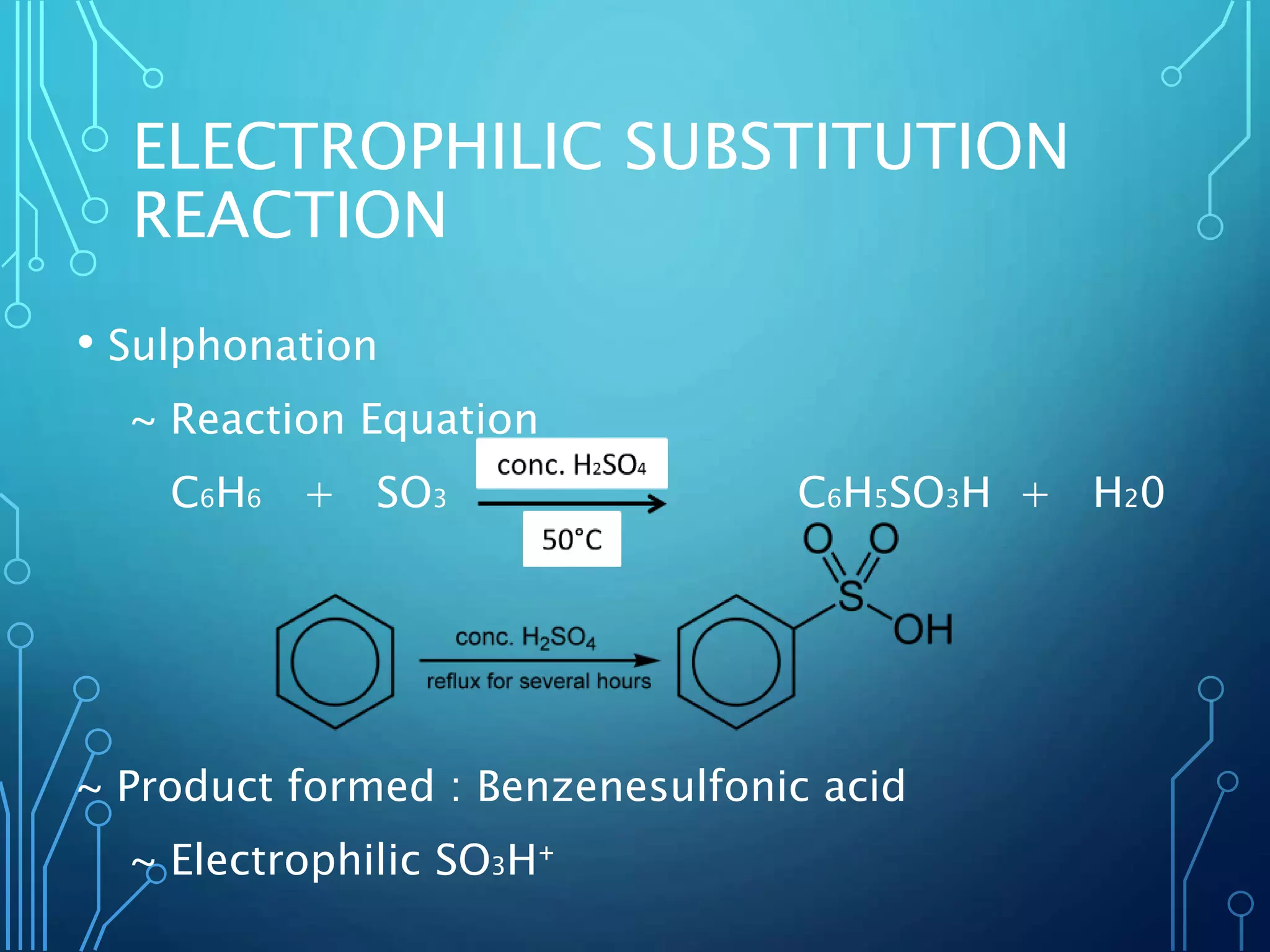 Chemical reaction and application of benzene | PPTX