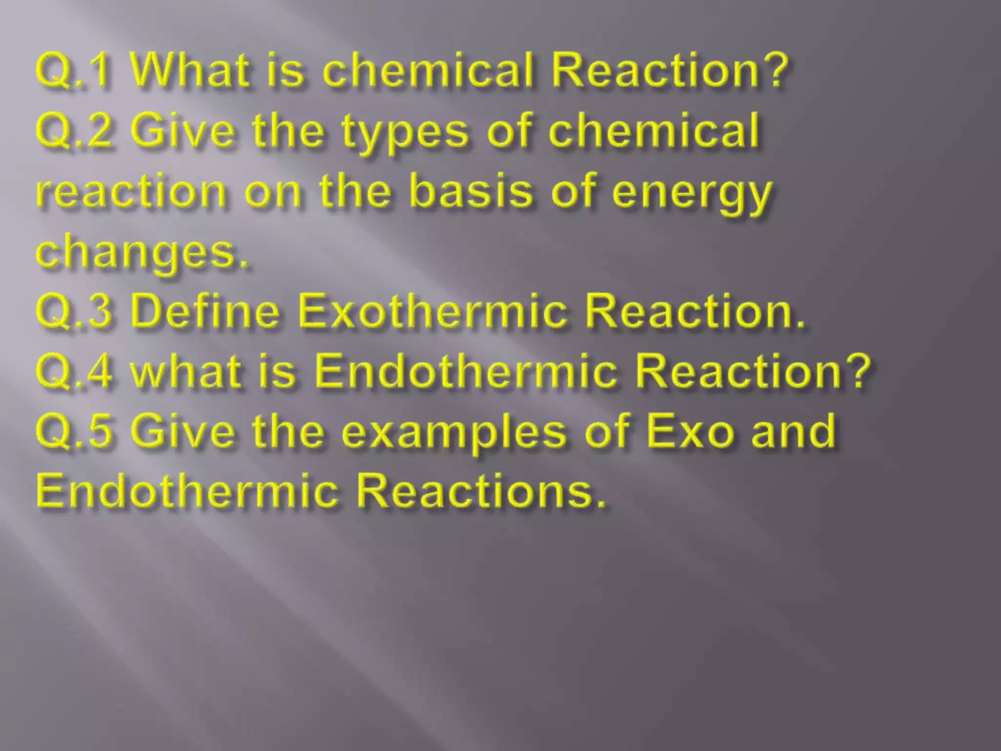 Chemical reaction power point presentation | PPT