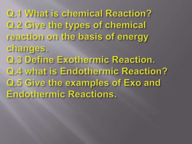 Chemical reaction power point presentation | PPT