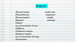 Chemical reaction presentation gr7 | PPT