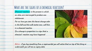 Chemical reaction presentation gr7 | PPT