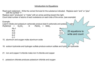 Attacking the TEKS: Chemical Reactions | PPT