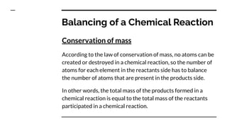 Chemical reactions and equations class 10 | PPT