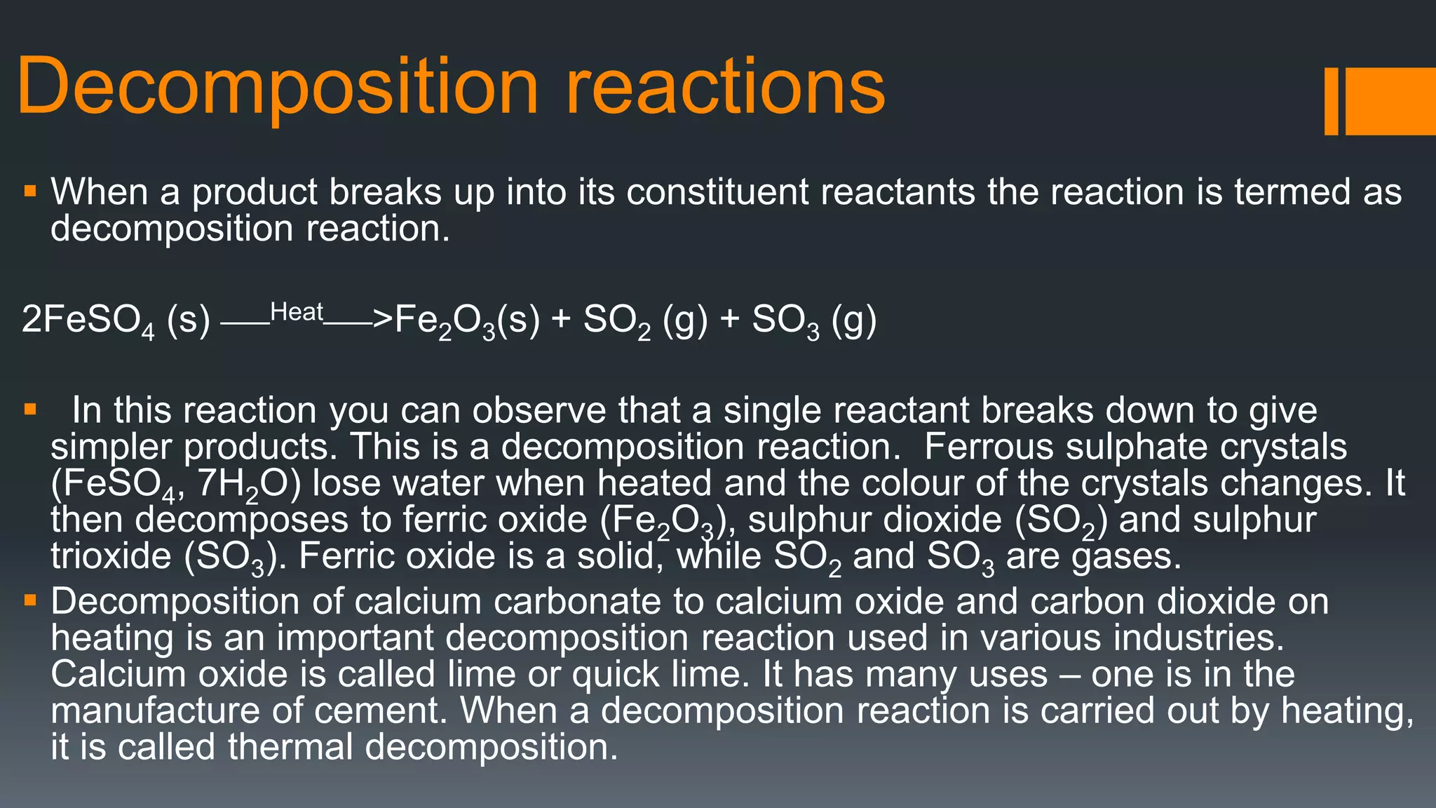 Chemical reactions and equations class 10 CBSE | PPTX