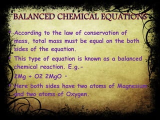 Chemical reactions and equations | PPT