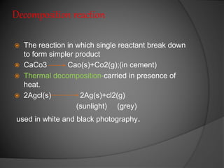 Chemical reactions and equations | PPTX | Chemistry | Science